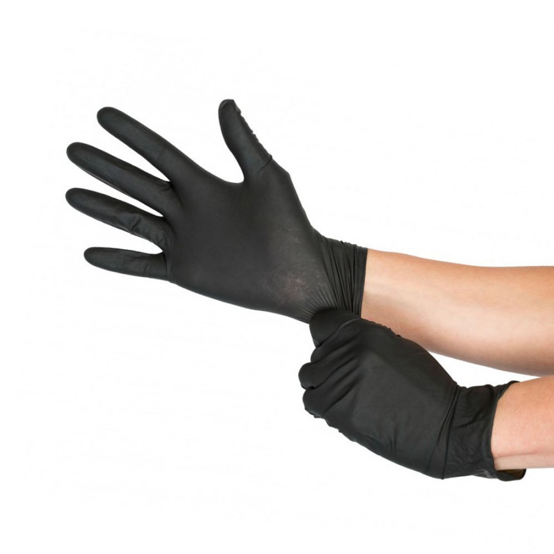 Manusi medicinale nitril negre | Manusi Unica Folosinta | Ambalaje Horus