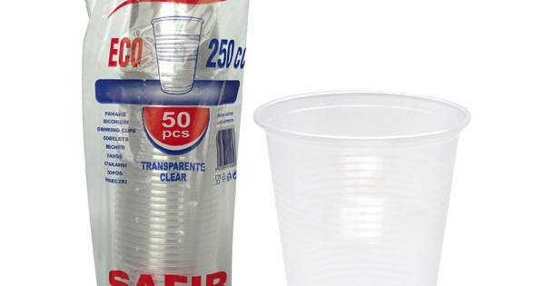 Pahare unica folosinta 250ml | Pahare Plastic si Capace | Ambalaje Horus